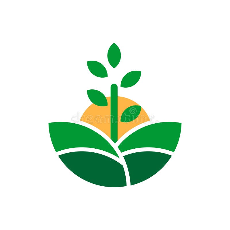 Green plant modern logo stock vector. Illustration of design - 220292979