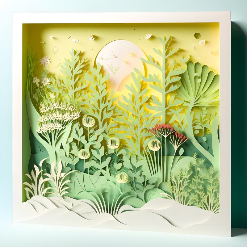 Lanscape Papercut Stock Illustrations – 13 Lanscape Papercut Stock ...