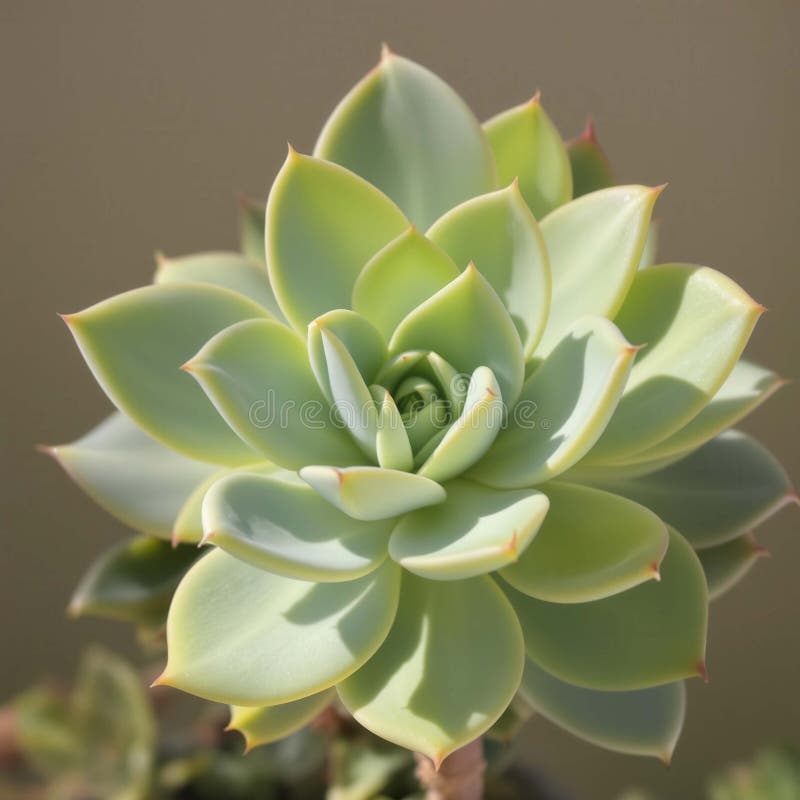 A Green Plant with a Pointed Tip Stock Illustration - Illustration of ...