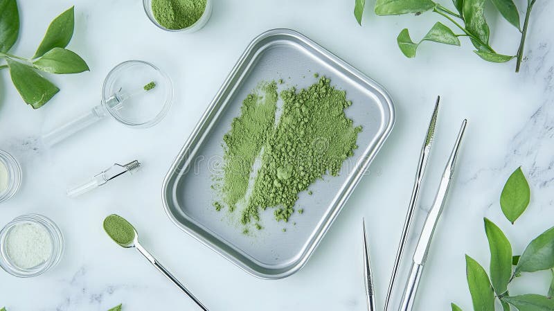 Green Plant Powder Displayed Lab Tray Tools Stock Photos - Free ...