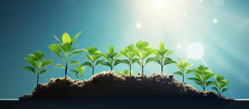 A Green Plant Sprouting from the Soil Stock Image - Image of vibrant ...