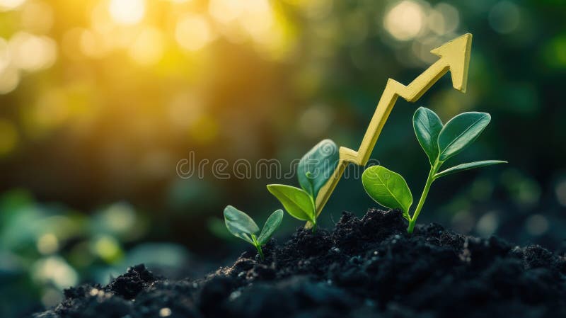 A Green Plant with a Unique Feature - a Yellow Arrow Growing Out of it ...