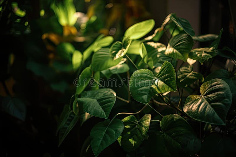 Green Plants, with the Light Filtering through and Illuminating Their ...