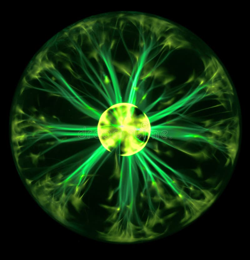 Green Plasma Ball Stock Photo - Image: 15090470