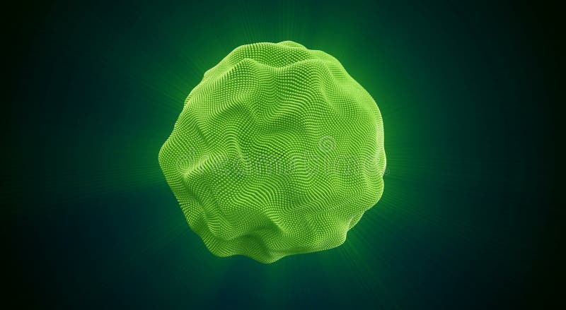 Green Plasma Energy Ball Sphere Power Stock Illustration - Illustration ...