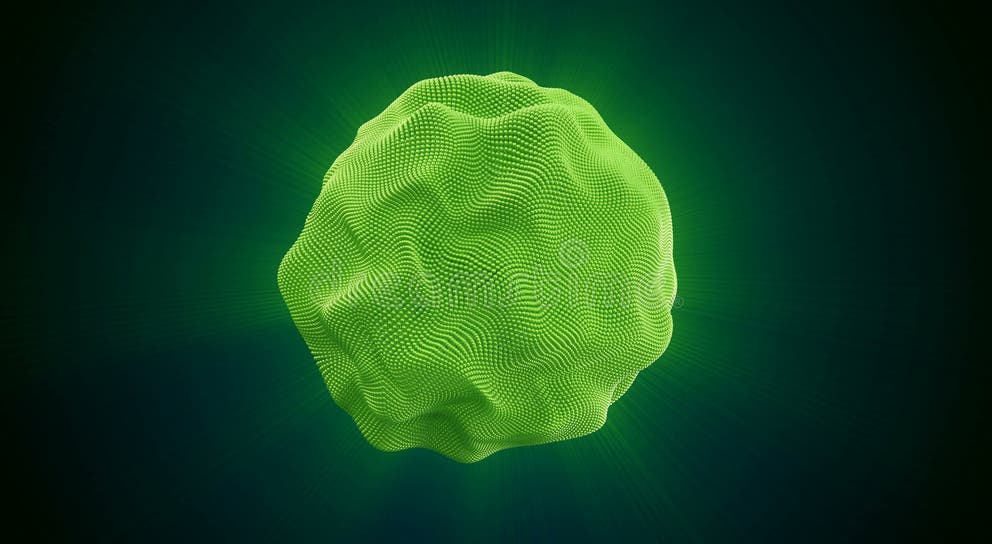 Green Plasma Energy Ball Sphere Power Stock Illustration - Illustration ...