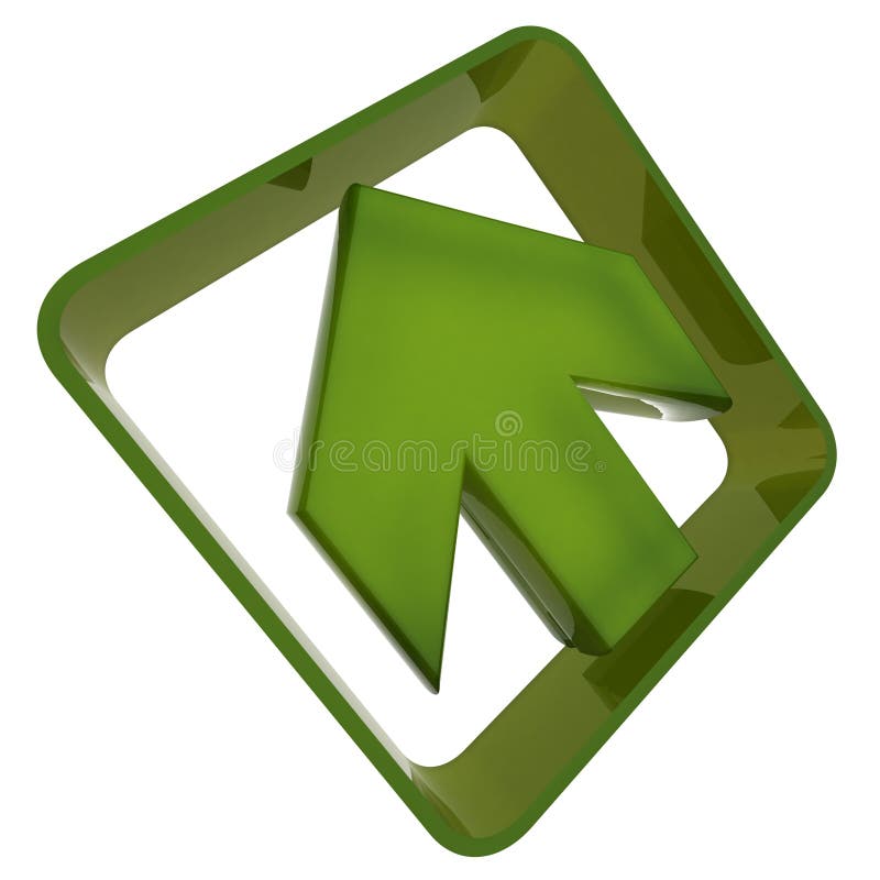 Green plastic arrow stock illustration. Illustration of computer - 12186806