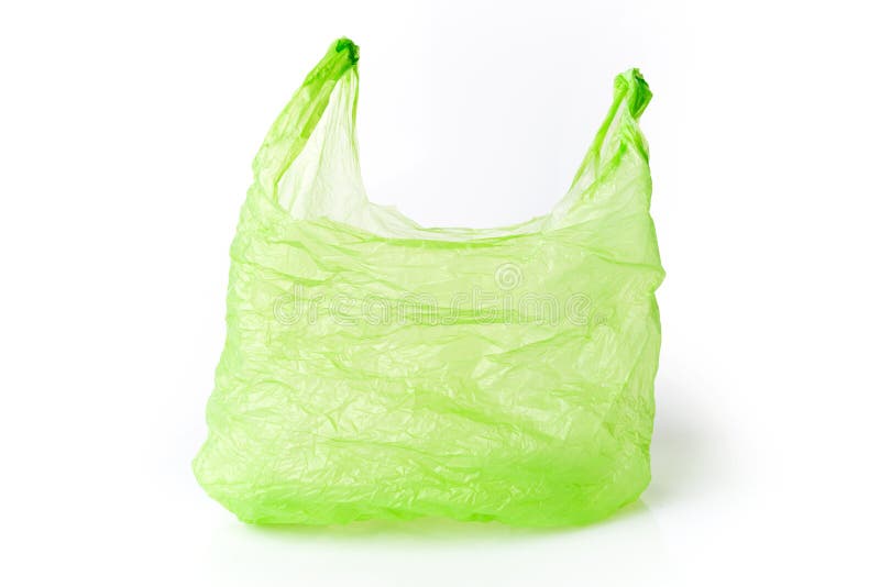 Green plastic bag isolated stock image. Image of enviromental - 51248693
