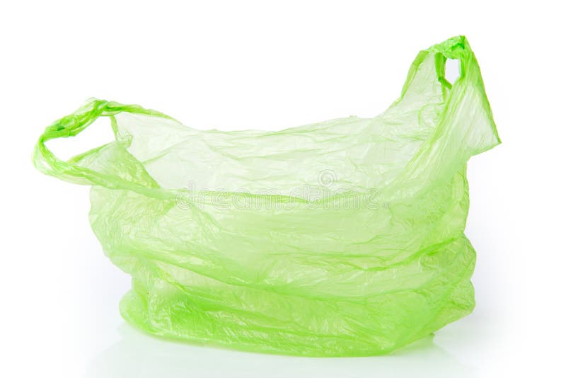 Green plastic bag isolated stock image. Image of enviromental - 51248693