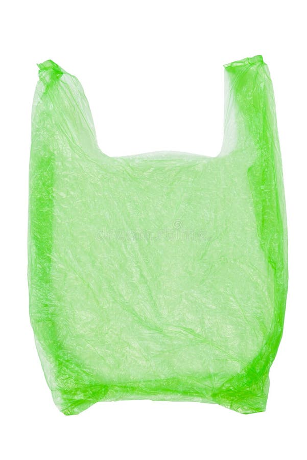 Green Plastic Bag for Recycle Stock Photo - Image of handle ...