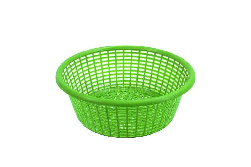Green plastic basket stock photo. Image of empty, front - 54877450