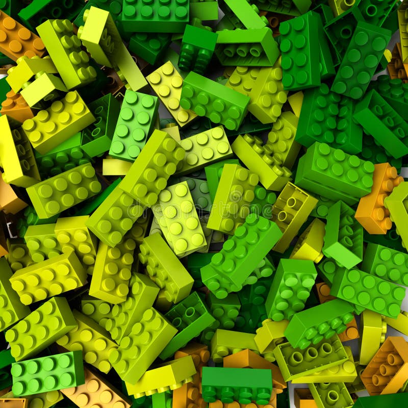 Green plastic blocks stock illustration. Illustration of connection ...