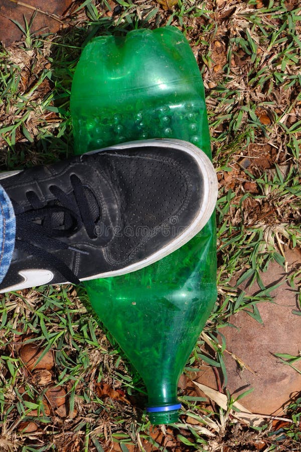 Green Plastic Bottle Crushed. Stock Image - Image of concept, ecology ... Green Plastic Bottle Crushed. Stock Image - Image of concept, ecology ...
