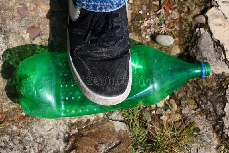Green Plastic Bottle Crushed. Stock Photo - Image of tree, pine: 160016320 Green Plastic Bottle Crushed. Stock Photo - Image of tree, pine: 160016320