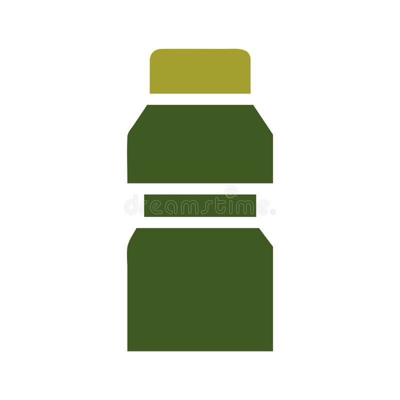 Green Plastic Bottle Icon. Simple Beverage Container Stock Vector ...