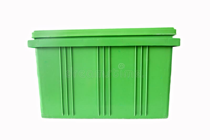 Green Plastic Box Packaging of Finished Goods. Stock Photo - Image of ...