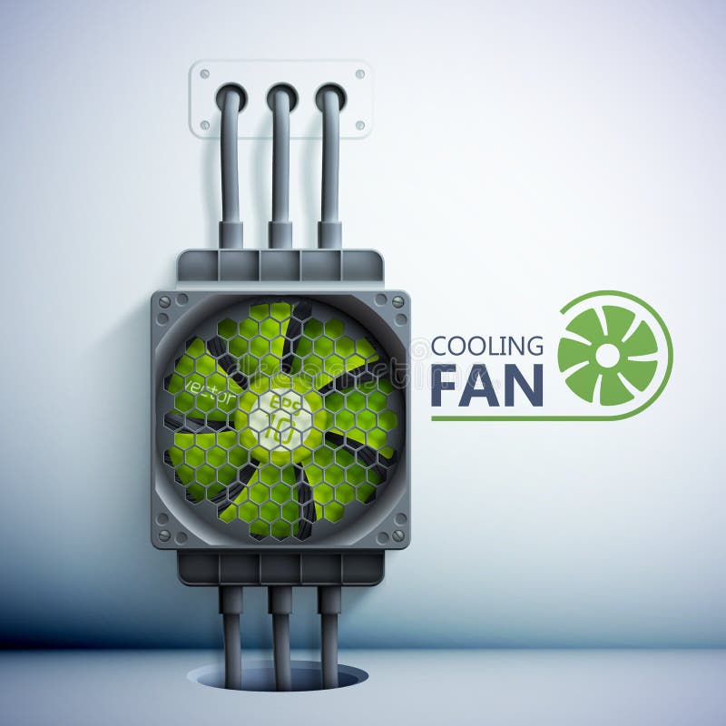 Plastic Computer Processor Cooler with Radiator Stock Vector - Illustration of icon, vector ...