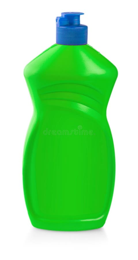Green Plastic Container Isolated on White Background Stock Photo ...
