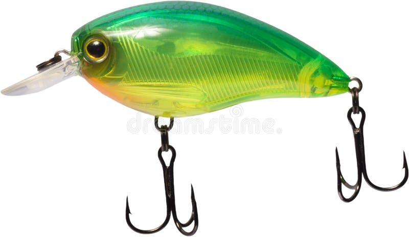 Green Plastic Fishing Lure Seen from the Side Stock Photo - Image of ...