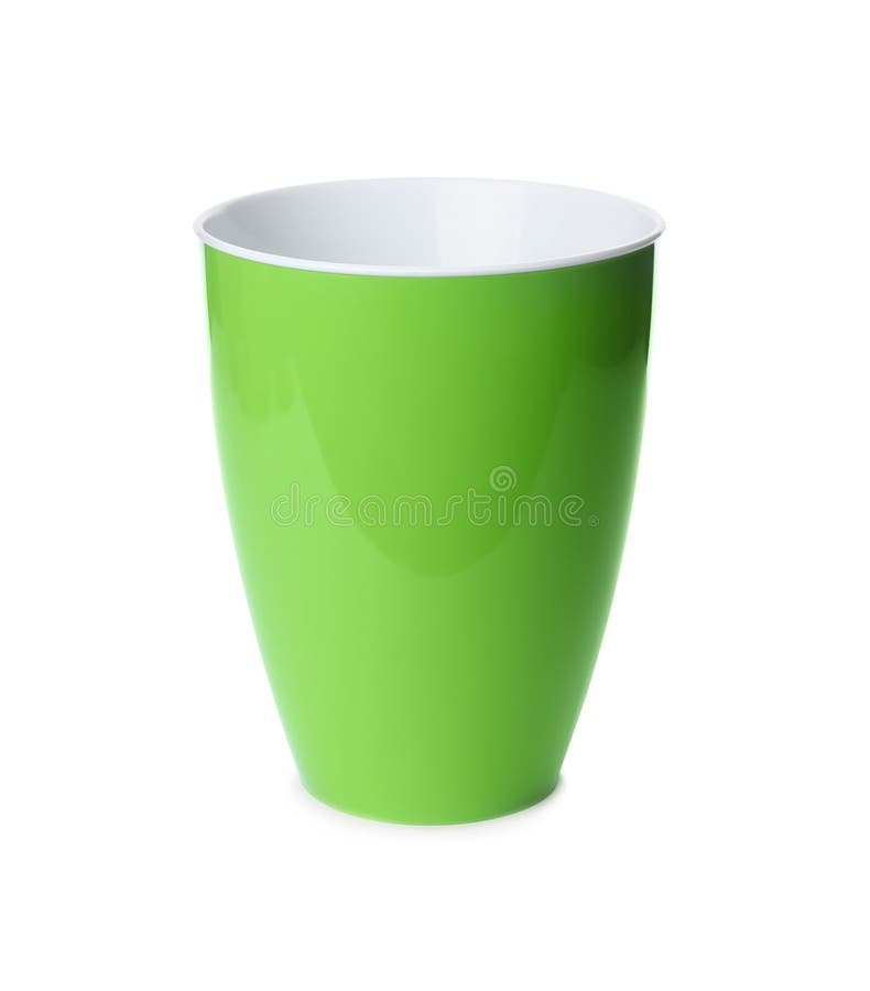 Green Plastic Flower Pot Isolated Stock Image - Image of style ...