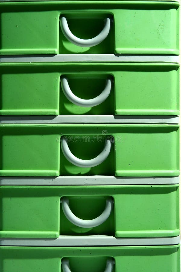 Green Plastic Home Organizer Drawer Stock Photo - Image of interior ...