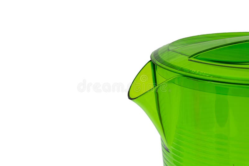 Green Plastic Jug for Cold Drinks and Clean Water. Jug Isolated on a ...