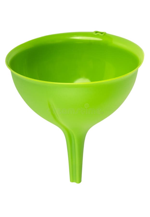 Green Plastic Kitchen Funnel Stock Image - Image of color, equipment ...