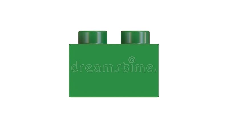 Green Plastic Lego Brick Isolated on White Background Stock ...