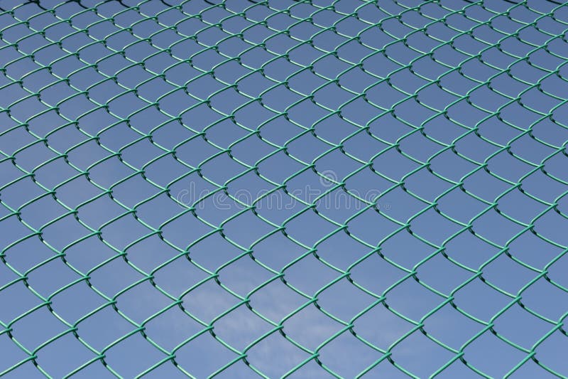 Green Plastic Net Sport Pattern Blue Sky Stock Photo - Image of texture ...