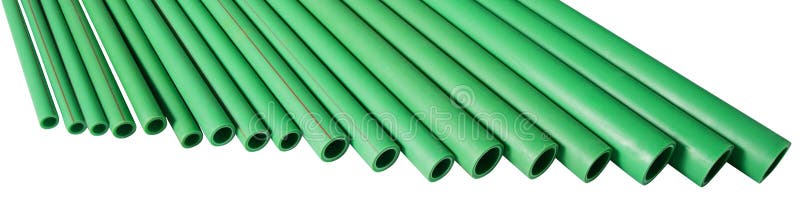 Green PVC Pipes for Strong Foundations for Building Constractions Stock ...