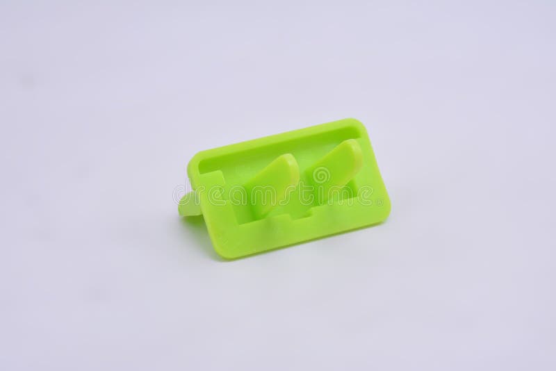 Green Plastic Push Pull Cover Plug Stock Photo - Image of close, insert ...