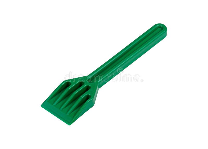Green Plastic Scraper Spatula Construction Tool Isolated On White ...