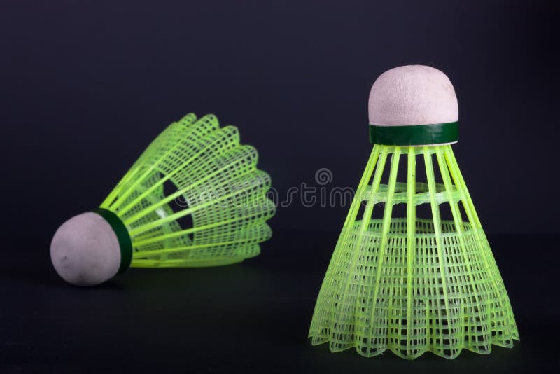 Green plastic shuttlecocks stock image. Image of olympic - 19549831