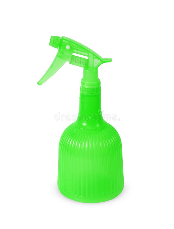 The Green Plastic Spray Bottle Isolated on White Background Stock Photo ...