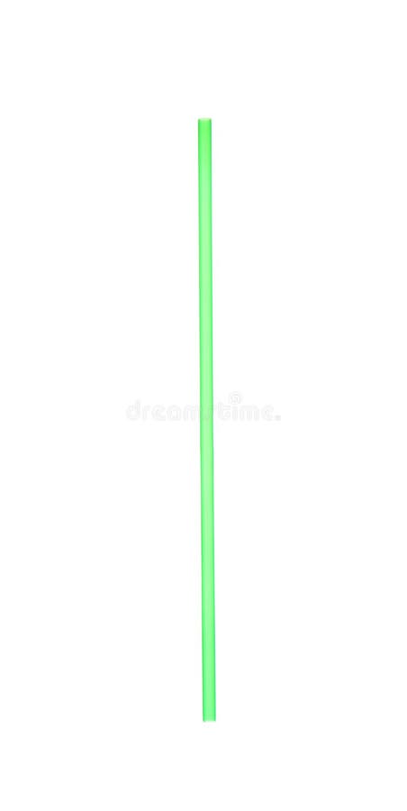 Green Plastic Straw for Drink Isolated on White Stock Photo - Image of ...