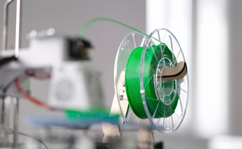 Green Plastic String 3D Printer Consumable Closeup Stock Photo - Image ...