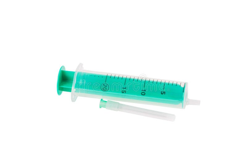 Green plastic syringe. stock photo. Image of treatment - 68047936