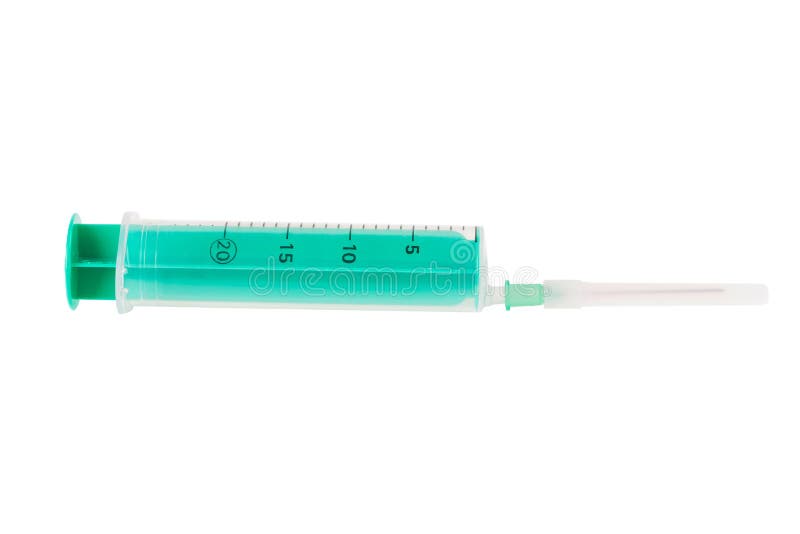 Green plastic syringe. stock photo. Image of vaccination - 68052702