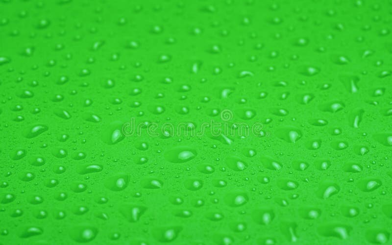Green Plastic with Water Drops Macro Photo Stock Image - Image of drop ...