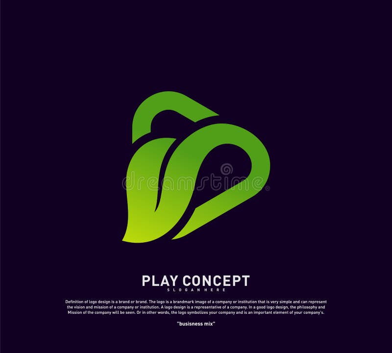 Green Play Logo Design Concept. Nature Play Logo Vector Template Stock ...
