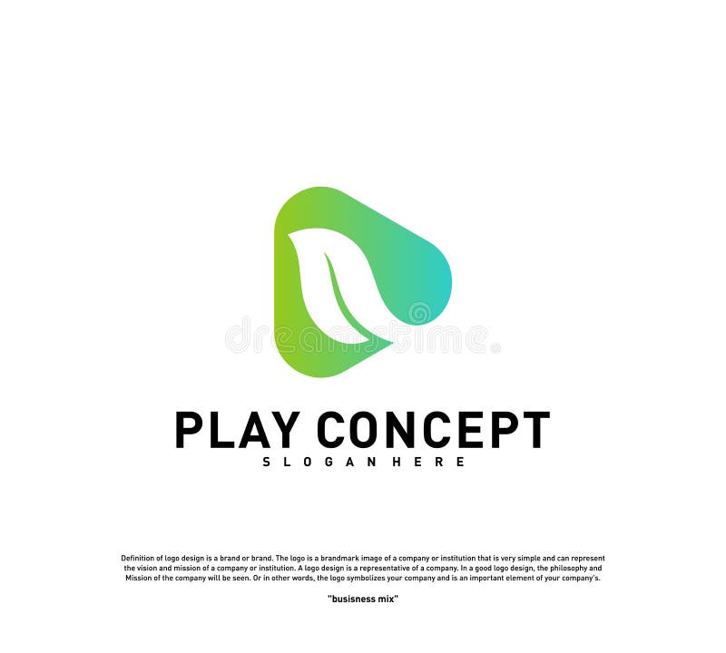Green Play Logo Design Concept. Nature Play Logo Vector Template Stock ...