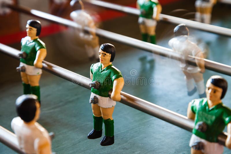 Green Player on Table Football Game Stock Photo - Image of game, player ...