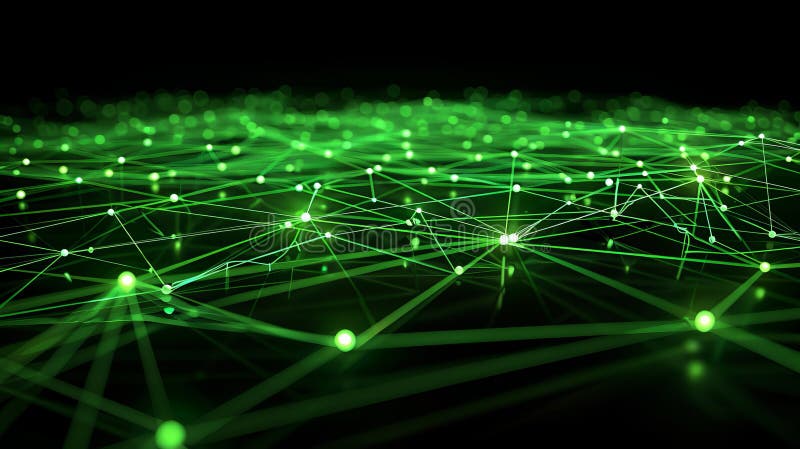 Green Plexus Network Connection - Abstract Digital Communication ...