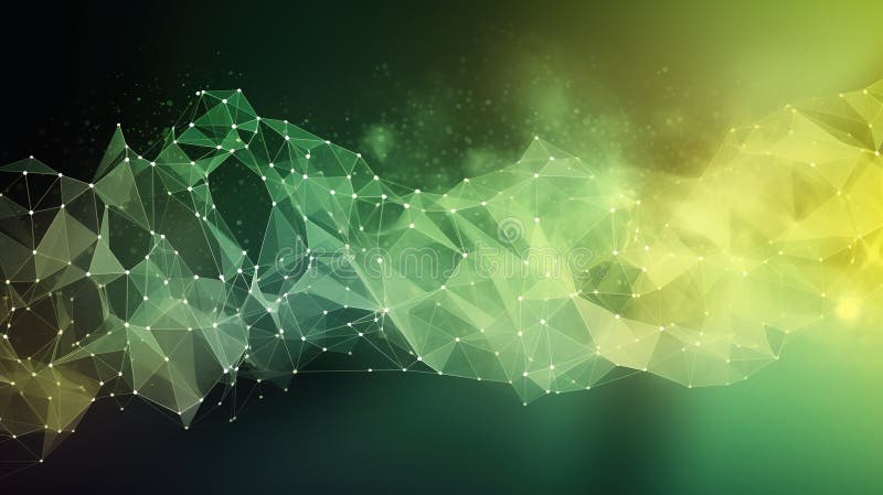Green Plexus Style Background with Connected Dots for a High-Tech Look ...