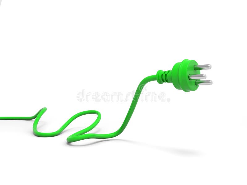Green plug stock illustration. Illustration of electrical - 78620324