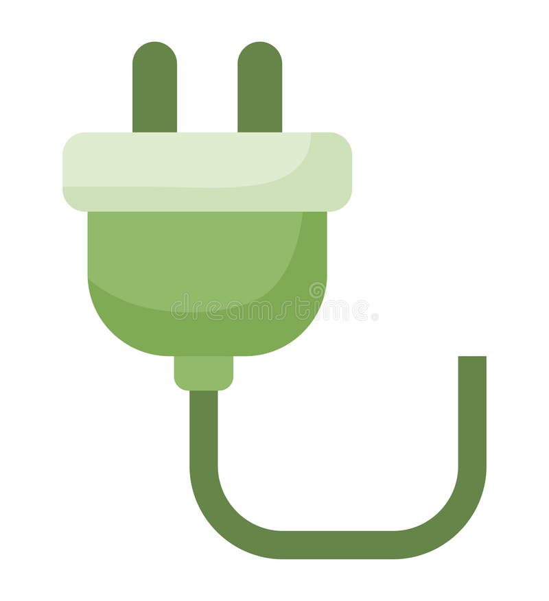 Green plug design stock vector. Illustration of socket - 254944237