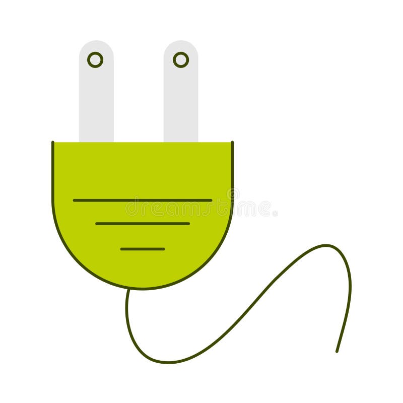 Green plug energy stock photo. Image of icon, cord, isolation - 227916582