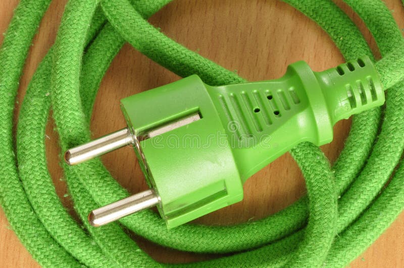 Green Plug stock image. Image of cord, coil, network - 78736191