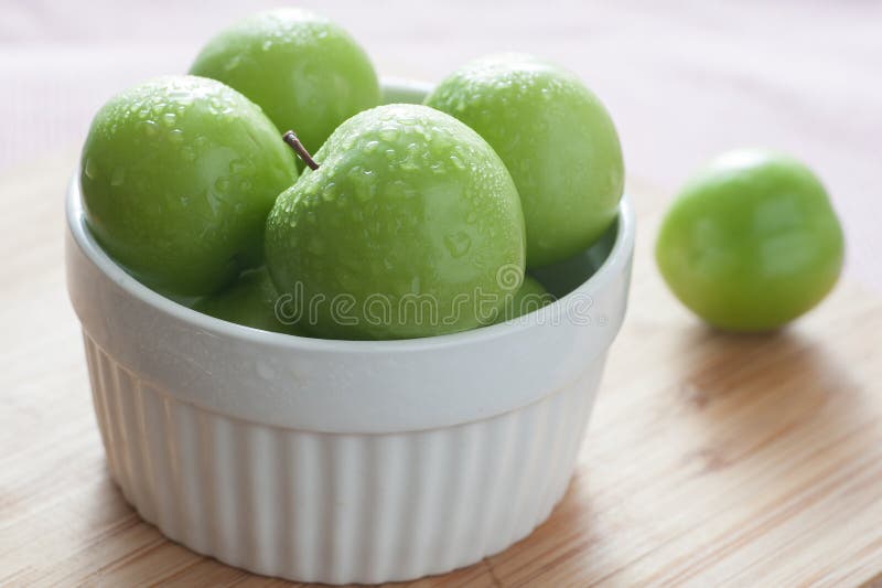Green Plums stock photo. Image of healthy, shiny, background - 53914540