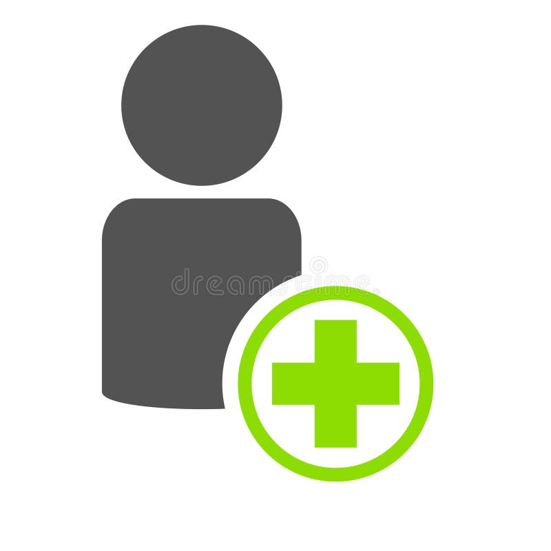 Person and Plus icon stock illustration. Illustration of element - 7398265